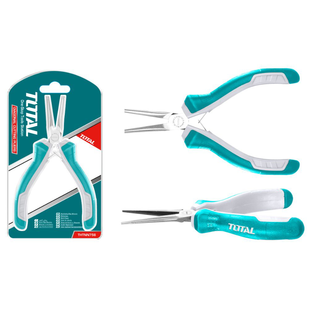 TOTAL Mini Long Nose Pliers, Sharp, 115 mm | Price | GardenMax